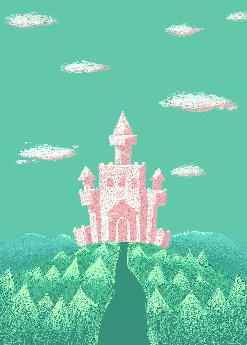 'Castle Palace painted' Poster, picture, metal print, paint by Max Ronn ...