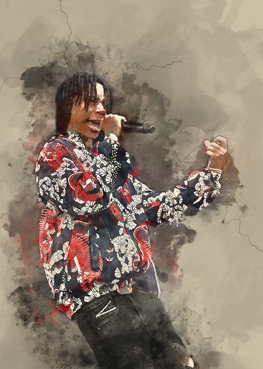 'YBN Nahmir' Poster, picture, metal print, paint by DTW GROUP | Displate