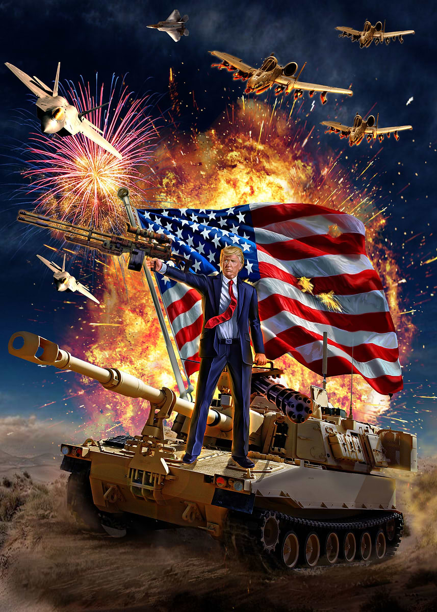 'USA President Donald Trump' Poster, picture, metal print, paint by ...