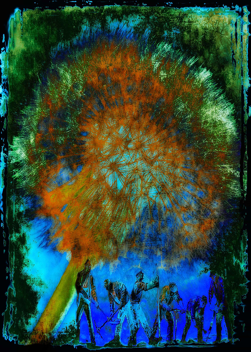 'Men at work' Poster, picture, metal print, paint by Colin Walker ...