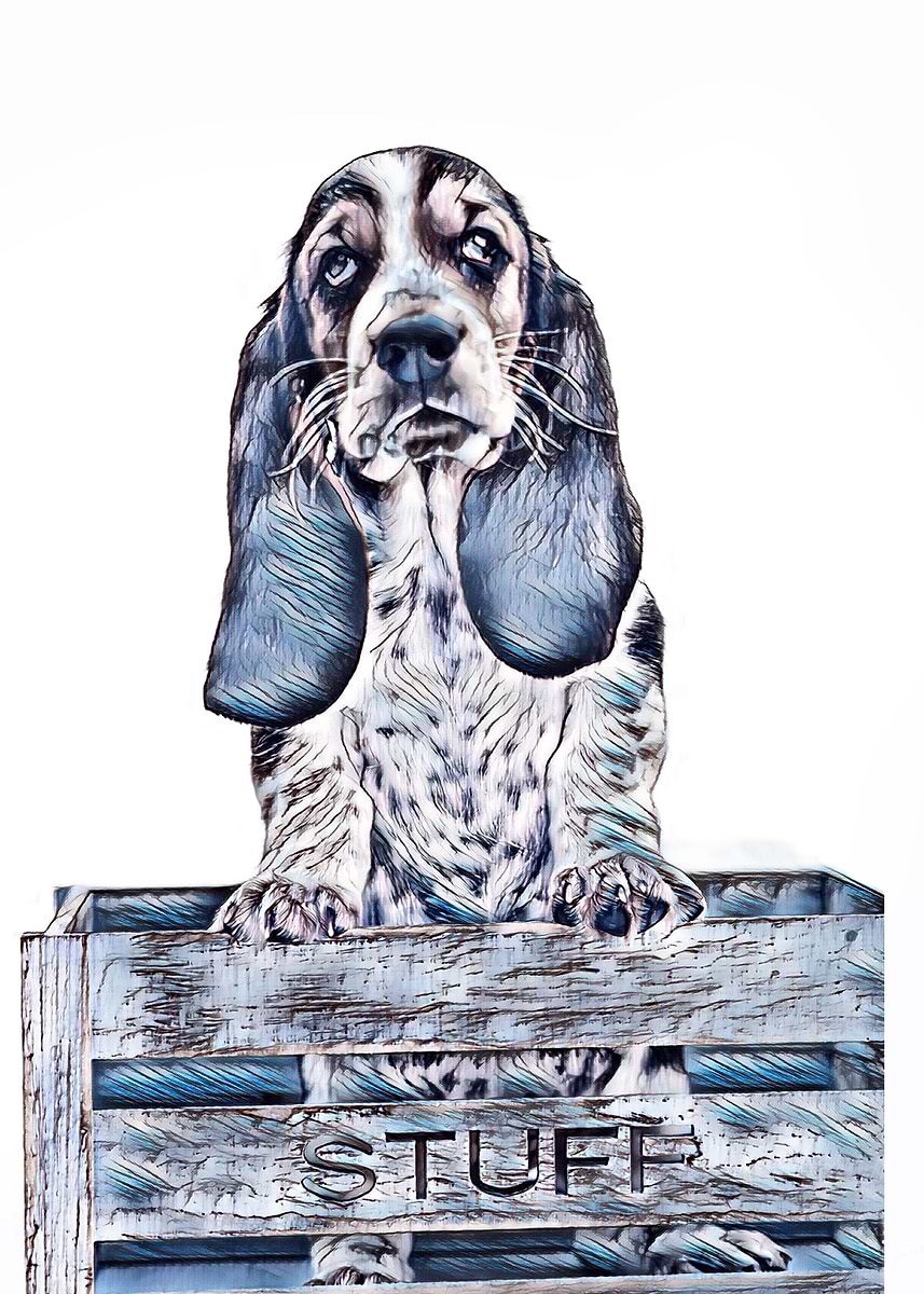 'Hush Puppy' Poster, picture, metal print, paint by Melanie Kowasic ...