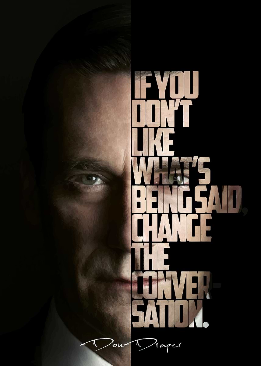 'Don Draper' Poster, picture, metal print, paint by BnWDesigner | Displate