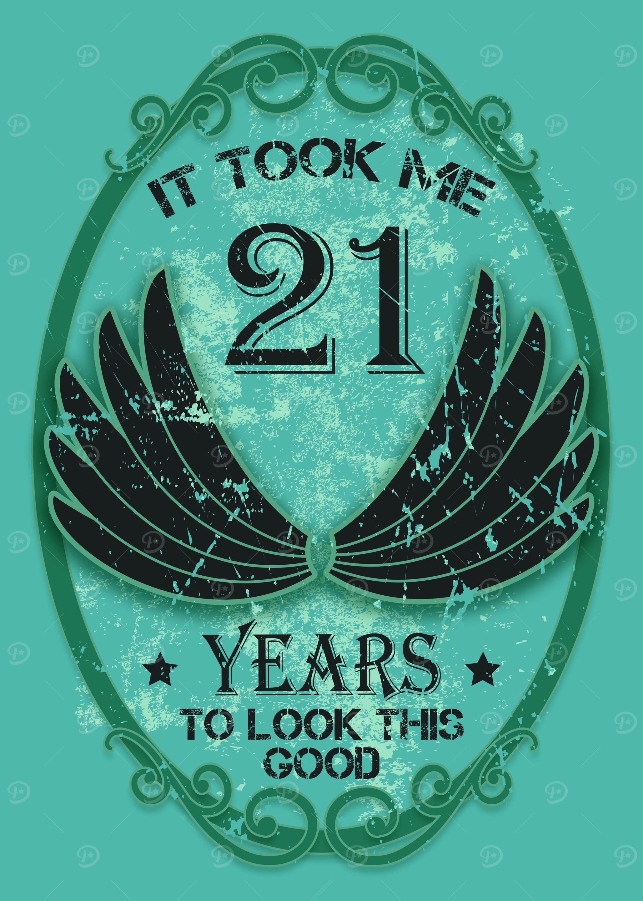 'It Took Me 21 Years Gift' Poster, picture, metal print, paint by ...