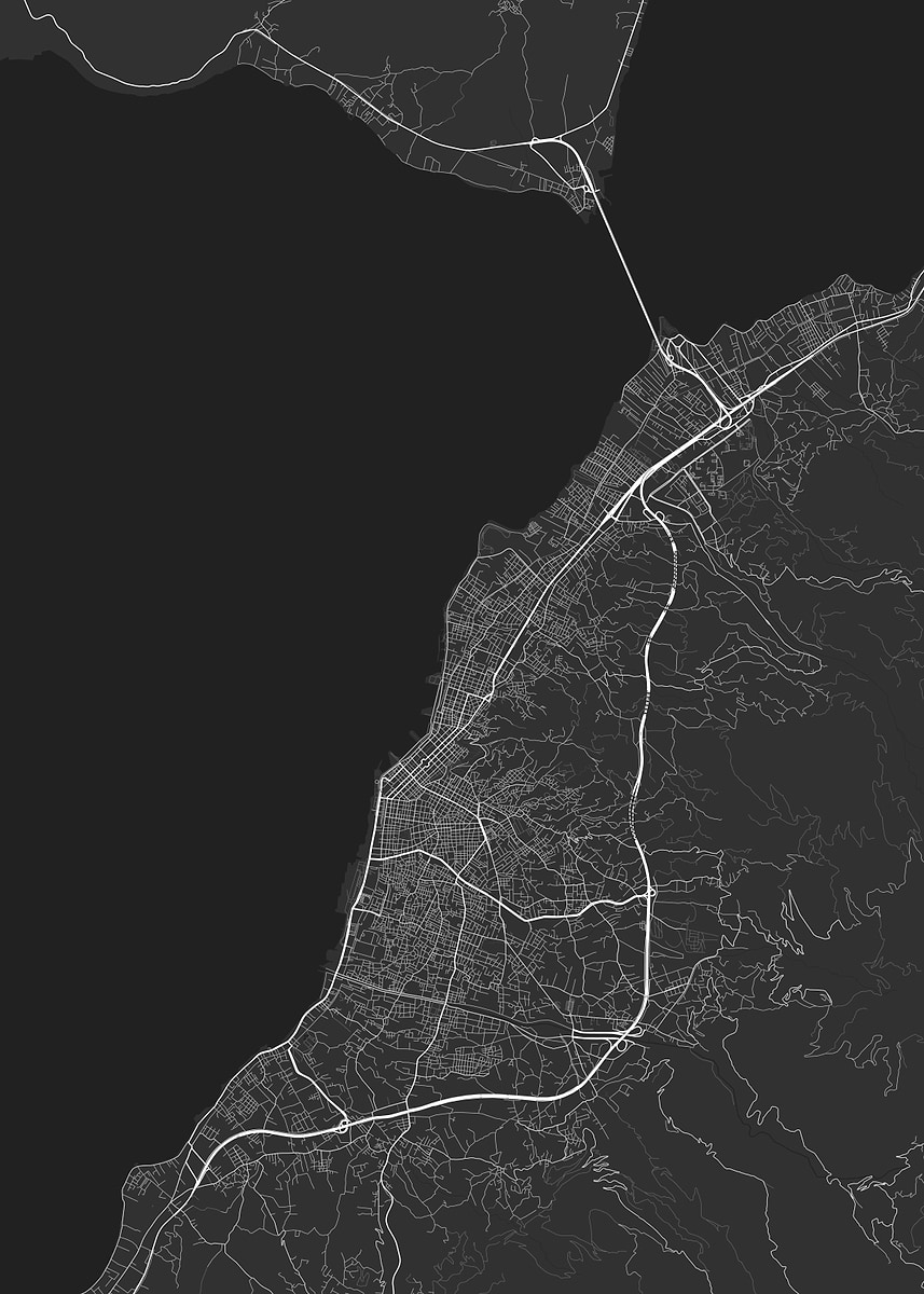 'Patras Greece Map' Poster, picture, metal print, paint by ...