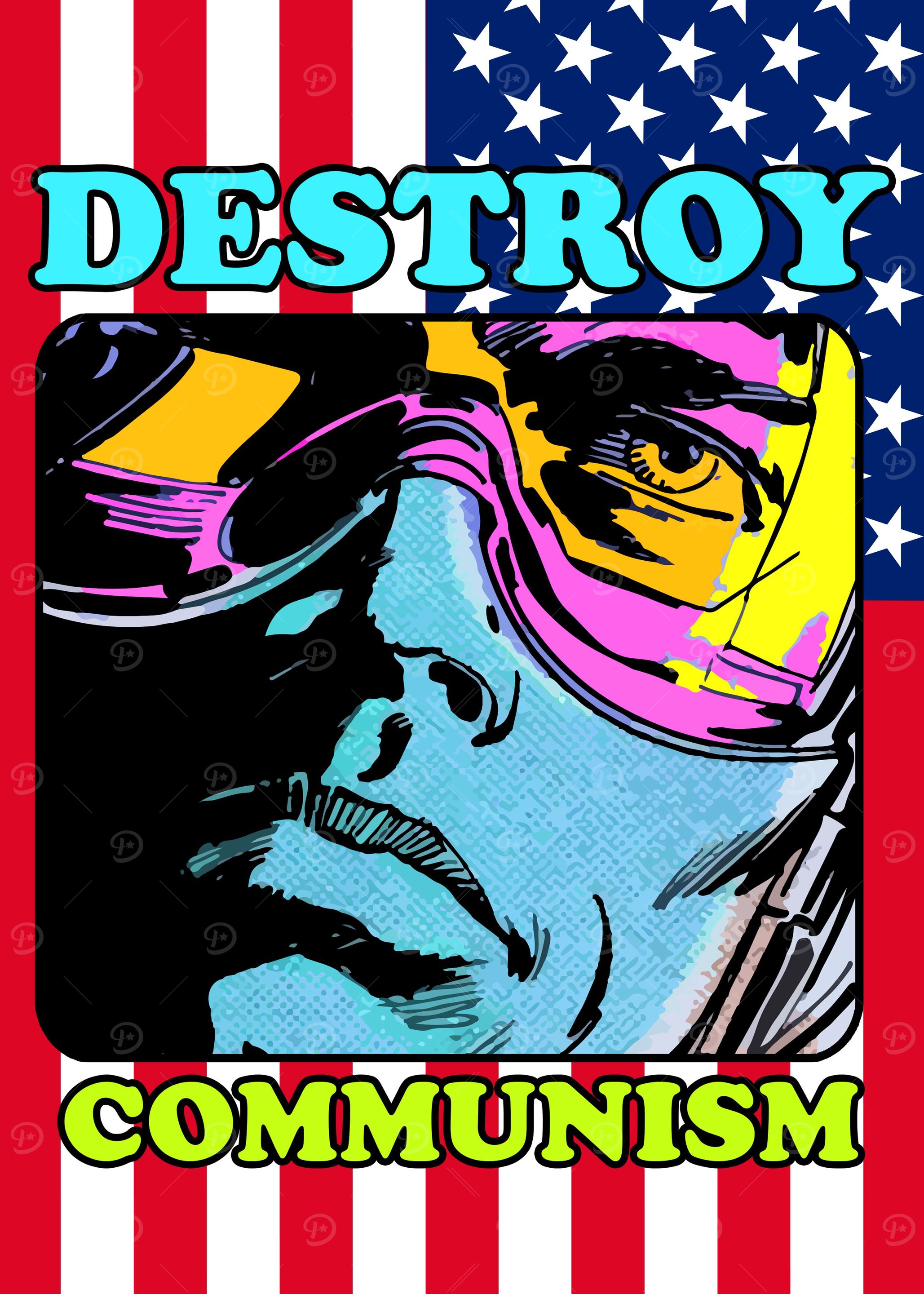 'DESTROY COMMUNISM' Poster, picture, metal print, paint by theanomalius ...