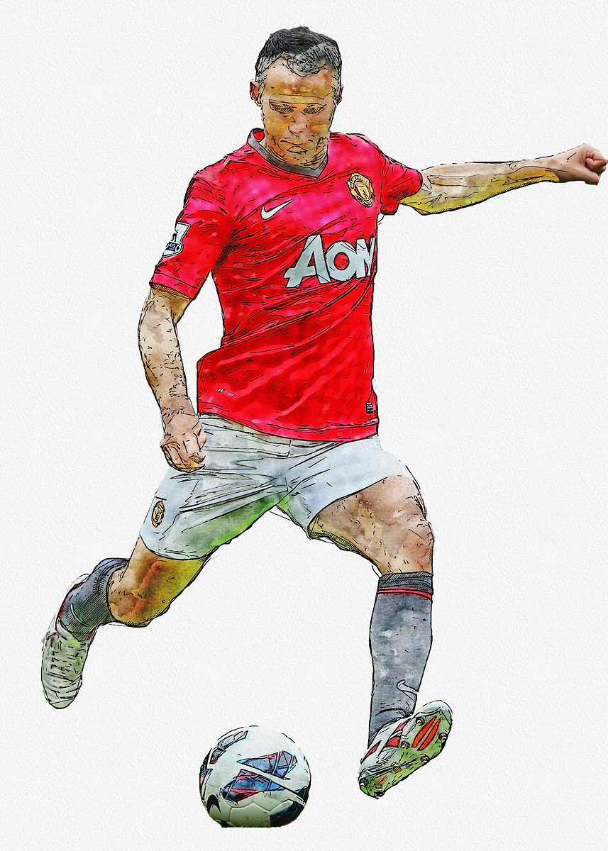 'Ryan Giggs' Poster, picture, metal print, paint by Lincoldhais | Displate