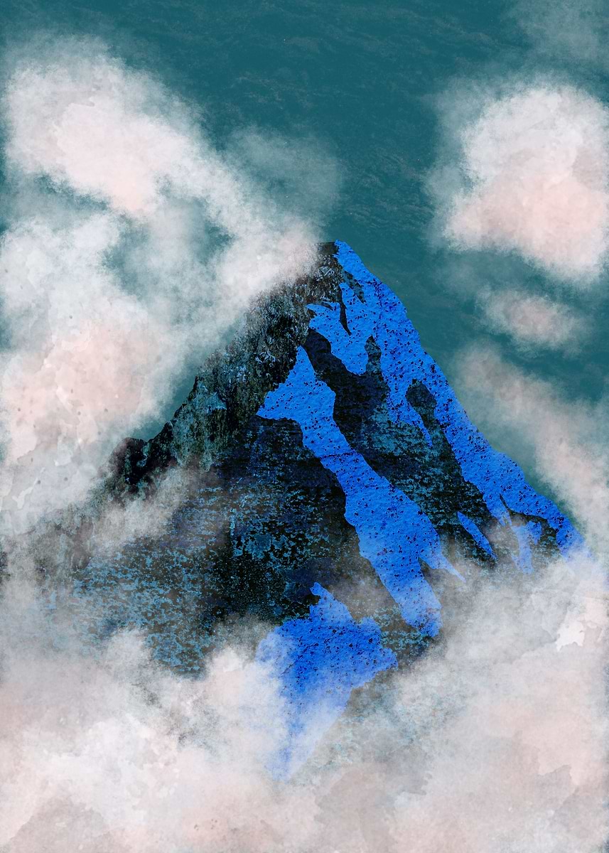 'One mountain' Poster, picture, metal print, paint by Creartist | Displate