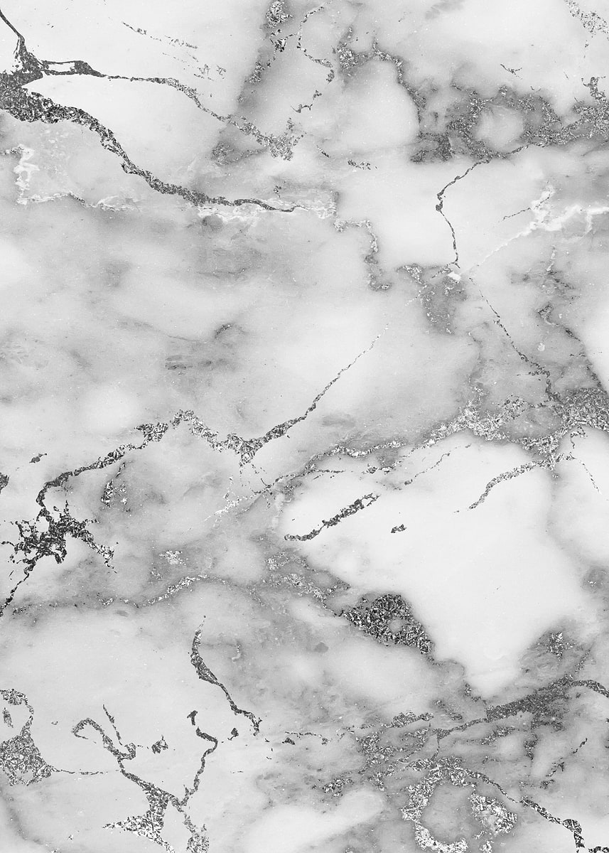 'Silver Marble 01' Poster, picture, metal print, paint by Aloke Design ...