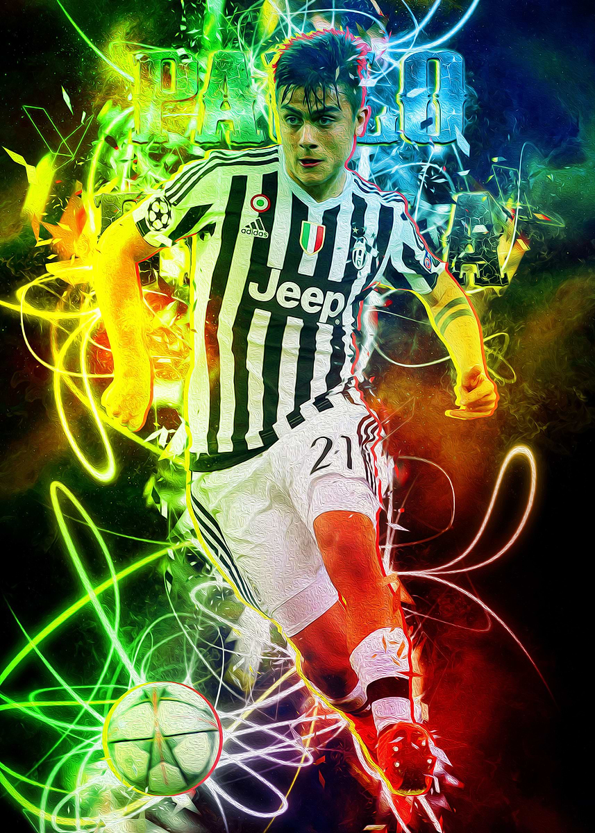 'paulo dybala' Poster, picture, metal print, paint by Hafis | Displate