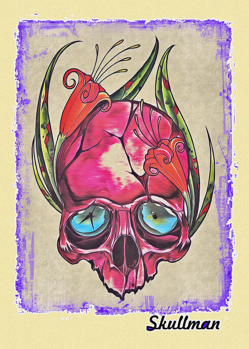 'Skull Artwork Design' Poster, picture, metal print, paint by Cabaret ...