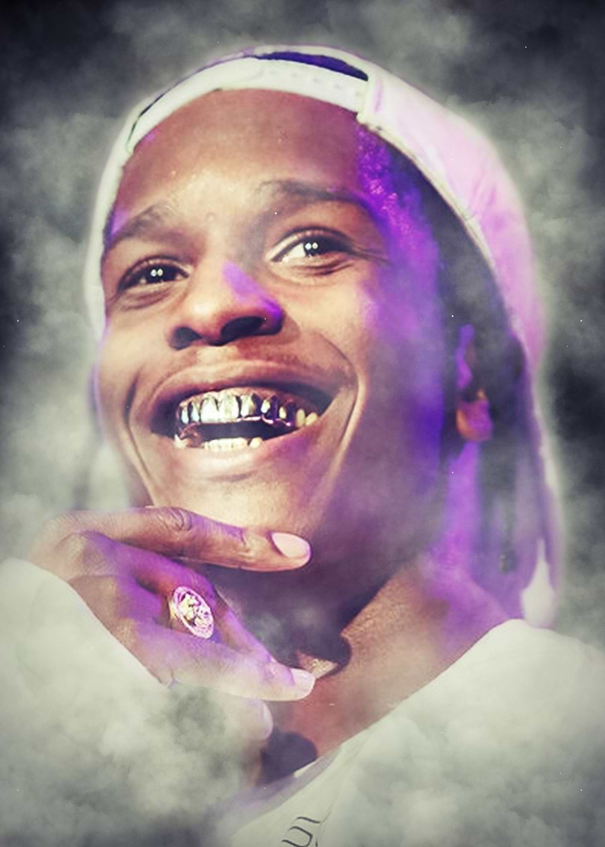 'ASAP Rocky' Poster, picture, metal print, paint by SA KE | Displate