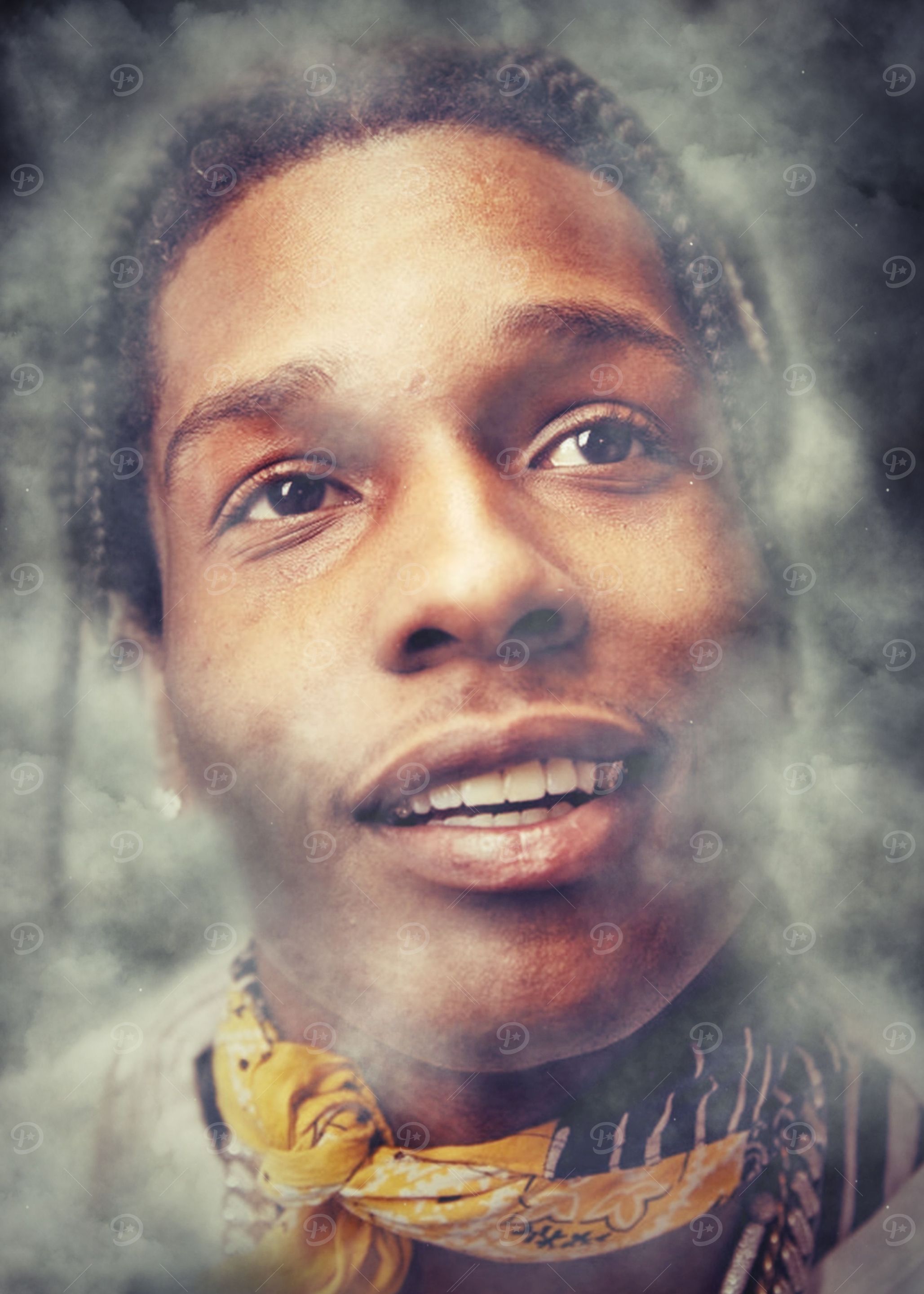 'ASAP Rocky' Poster, picture, metal print, paint by SA KE | Displate