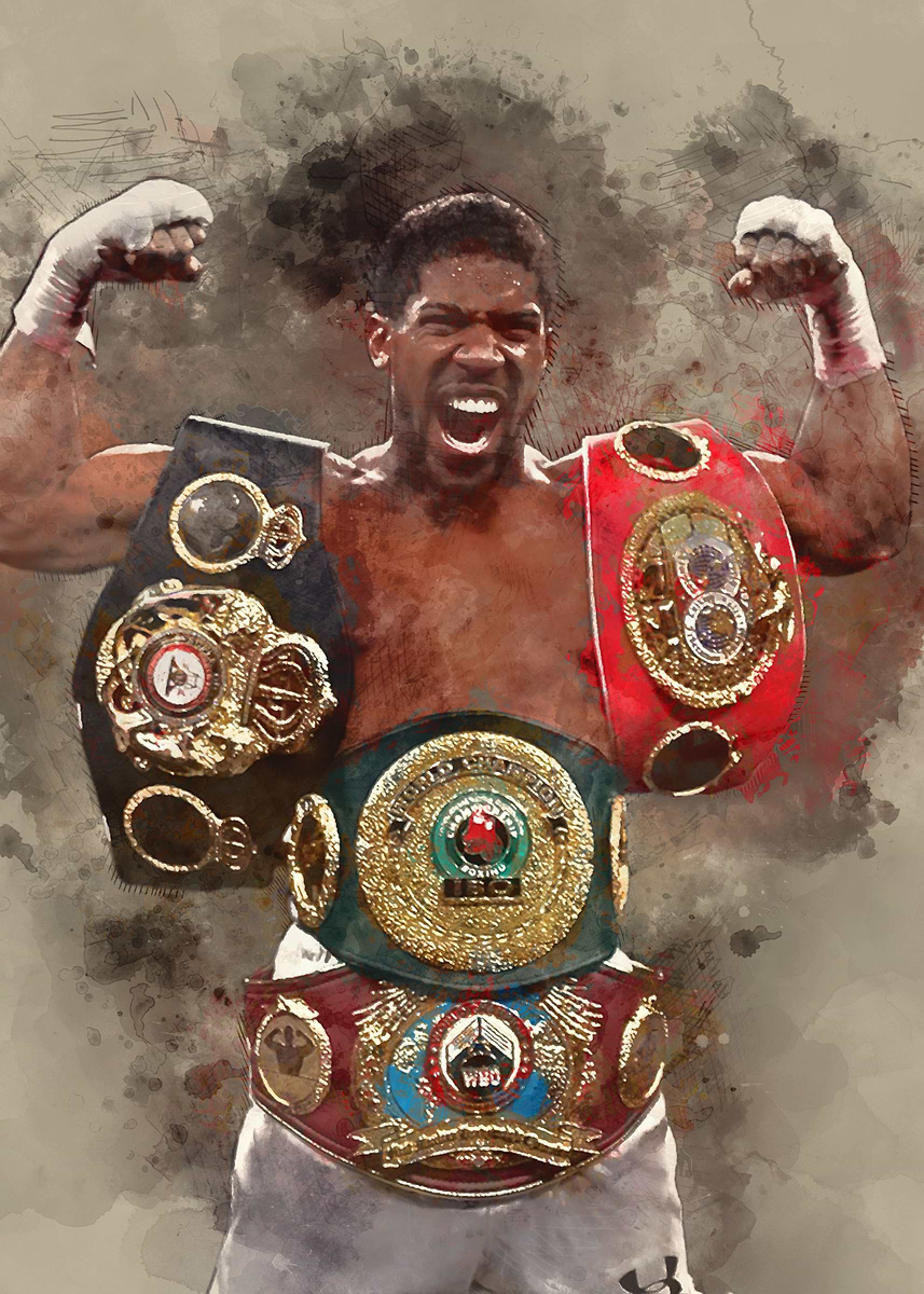 'Anthony Joshua' Poster, picture, metal print, paint by ONONMADE STUDIO ...