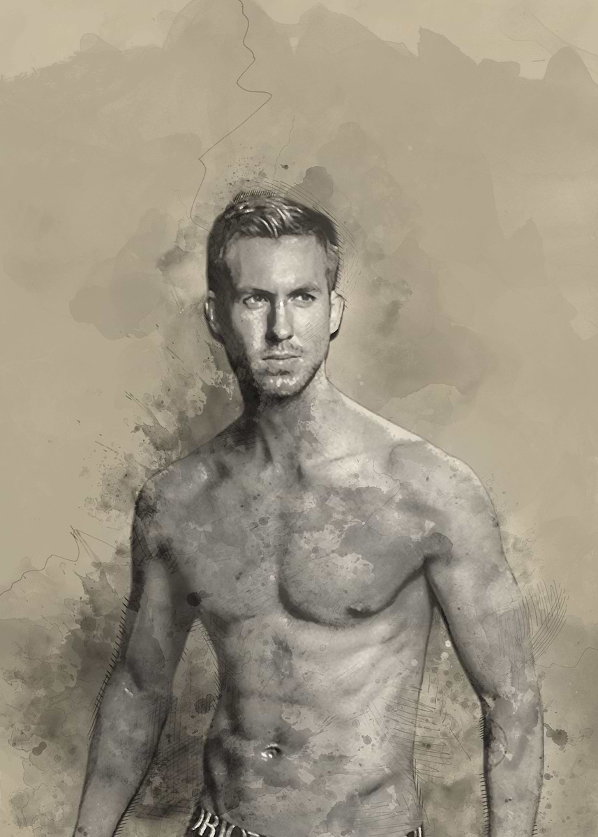 'Calvin Harris' Poster, picture, metal print, paint by MDA STUDIO ...