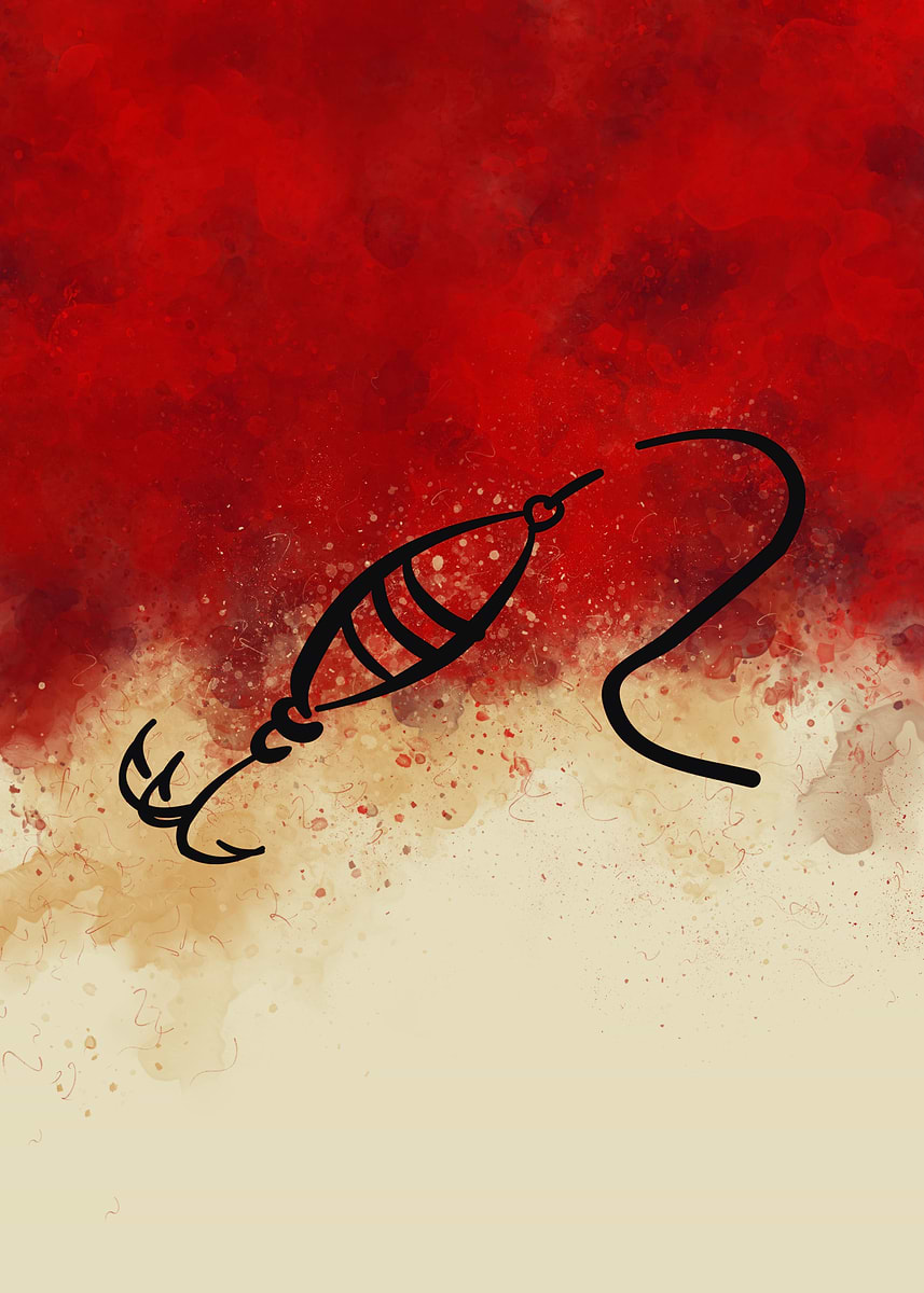 'bait' Poster, picture, metal print, paint by olsenwood | Displate