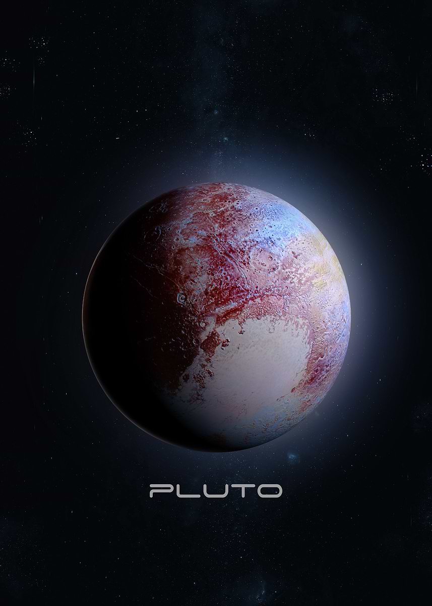 'Pluto' Poster, picture, metal print, paint by SAYAS | Displate