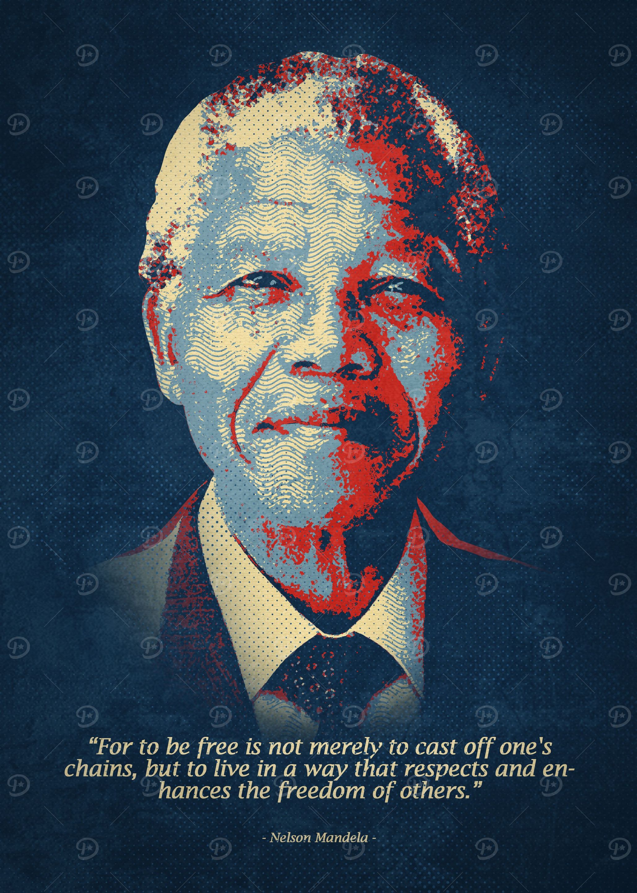 'Nelson Mandela quotes' Poster, picture, metal print, paint by Izmo ...