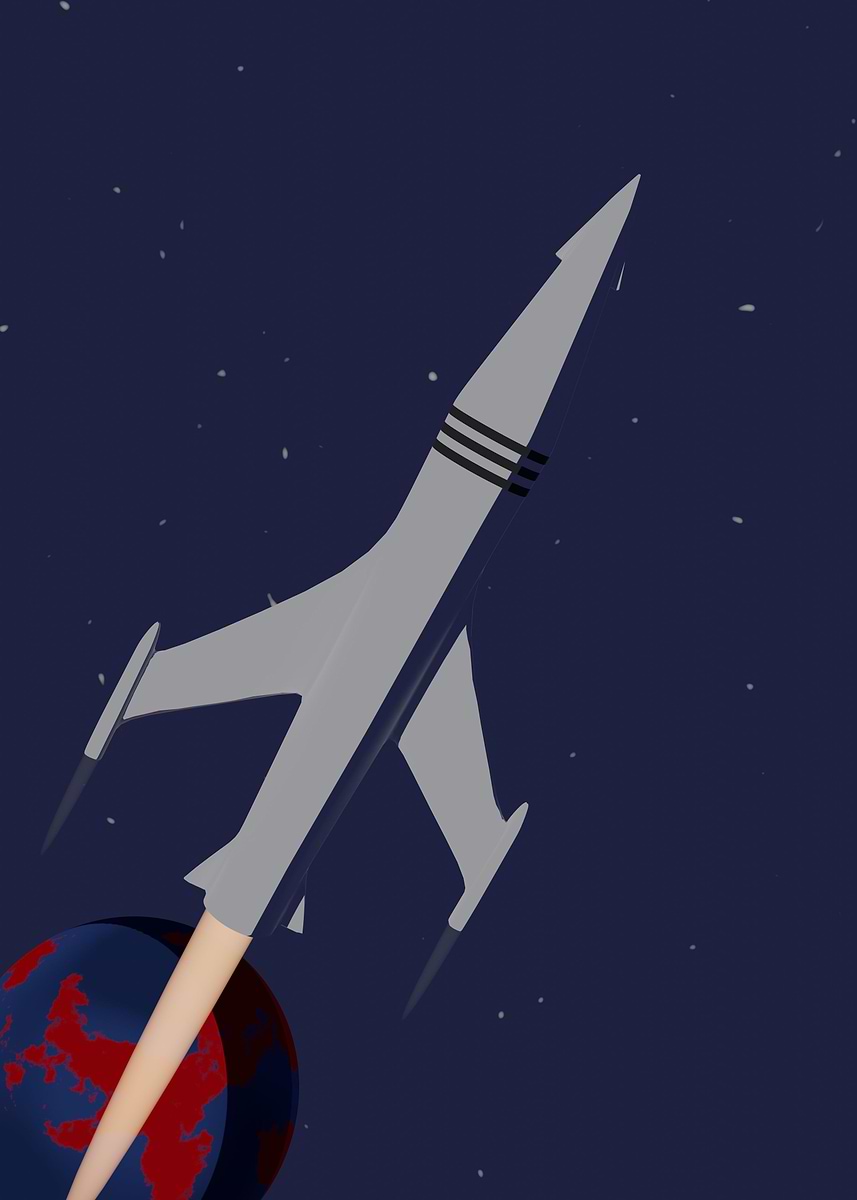 'Planet Blast Off ' Poster, picture, metal print, paint by Woken | Displate