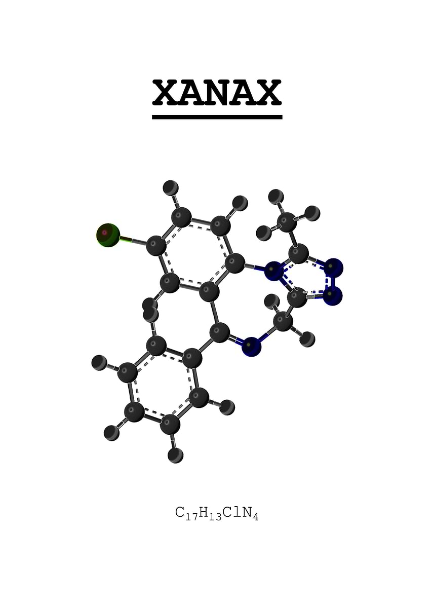 'Xanax' Poster, picture, metal print, paint by ChemECool | Displate