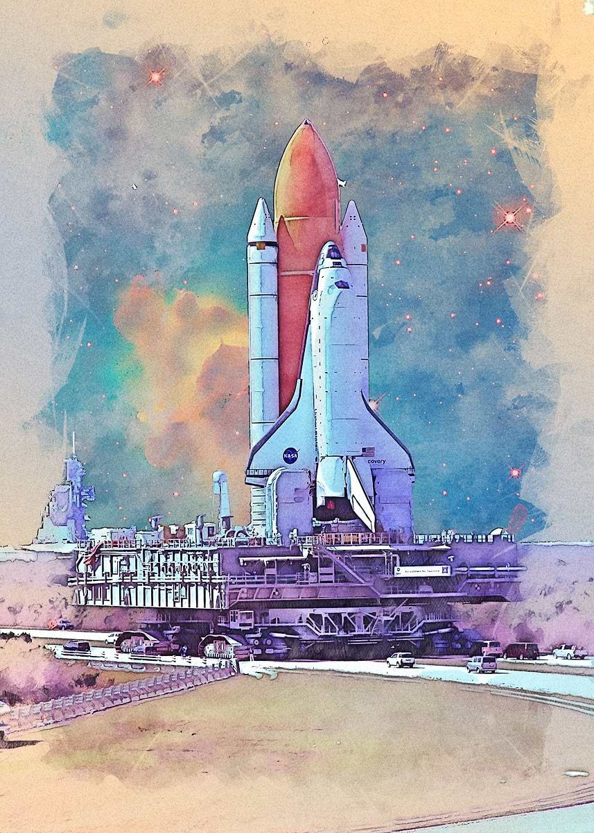 'NASA' Poster, picture, metal print, paint by Marco olivera | Displate