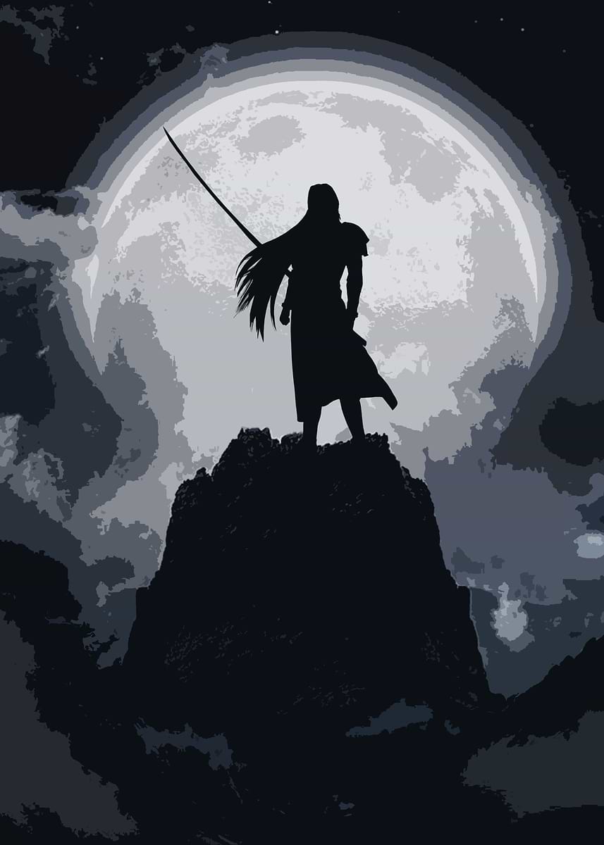 'Moon Fight 10' Poster, picture, metal print, paint by Freak Creator ...