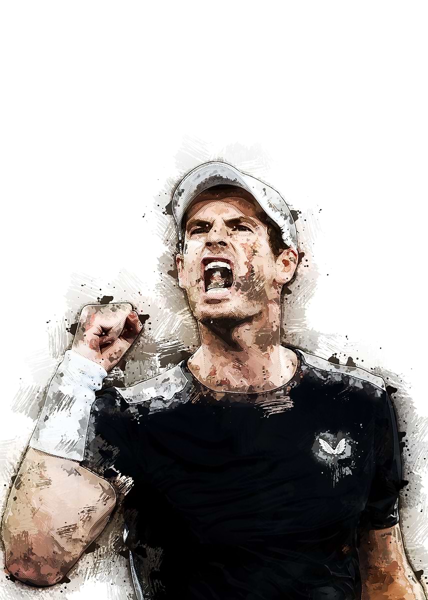 'Andy Murray' Poster, picture, metal print, paint by VEC Group | Displate