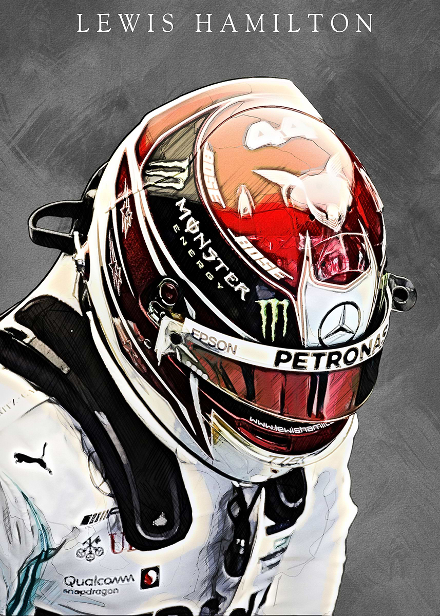 'Lewis Hamilton' Poster, picture, metal print, paint by PADA GROUP ...