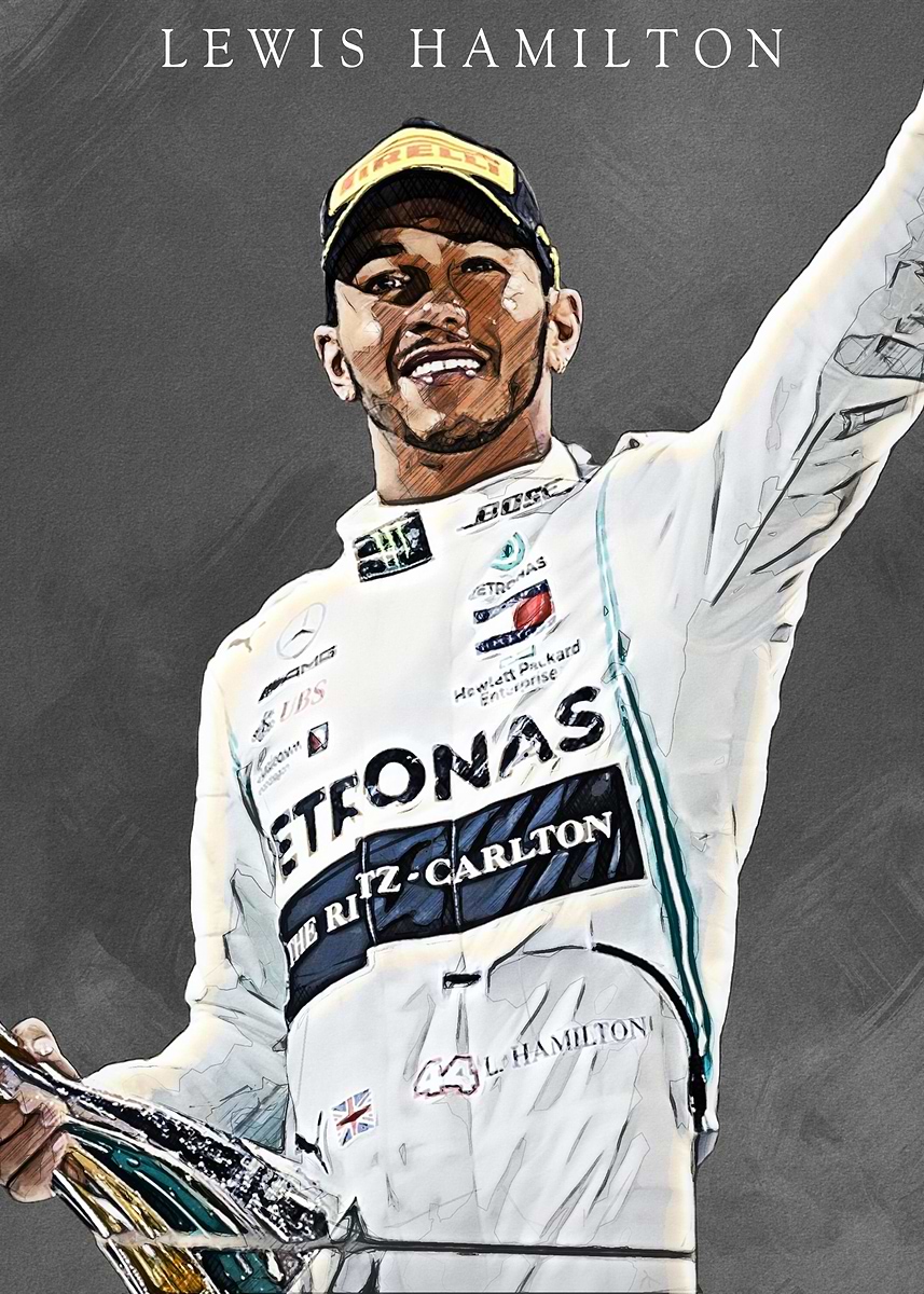 'Lewis Hamilton' Poster, picture, metal print, paint by PADA GROUP ...