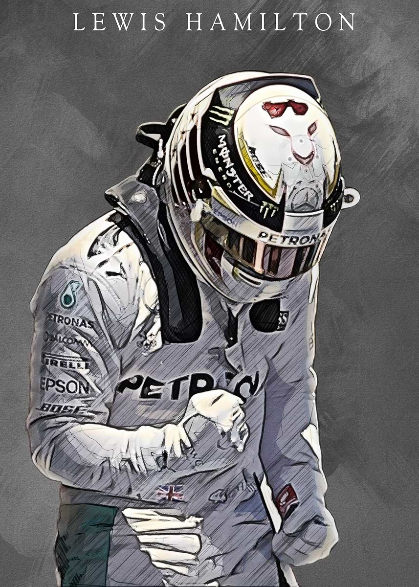 'Lewis Hamilton' Poster, picture, metal print, paint by PADA GROUP ...