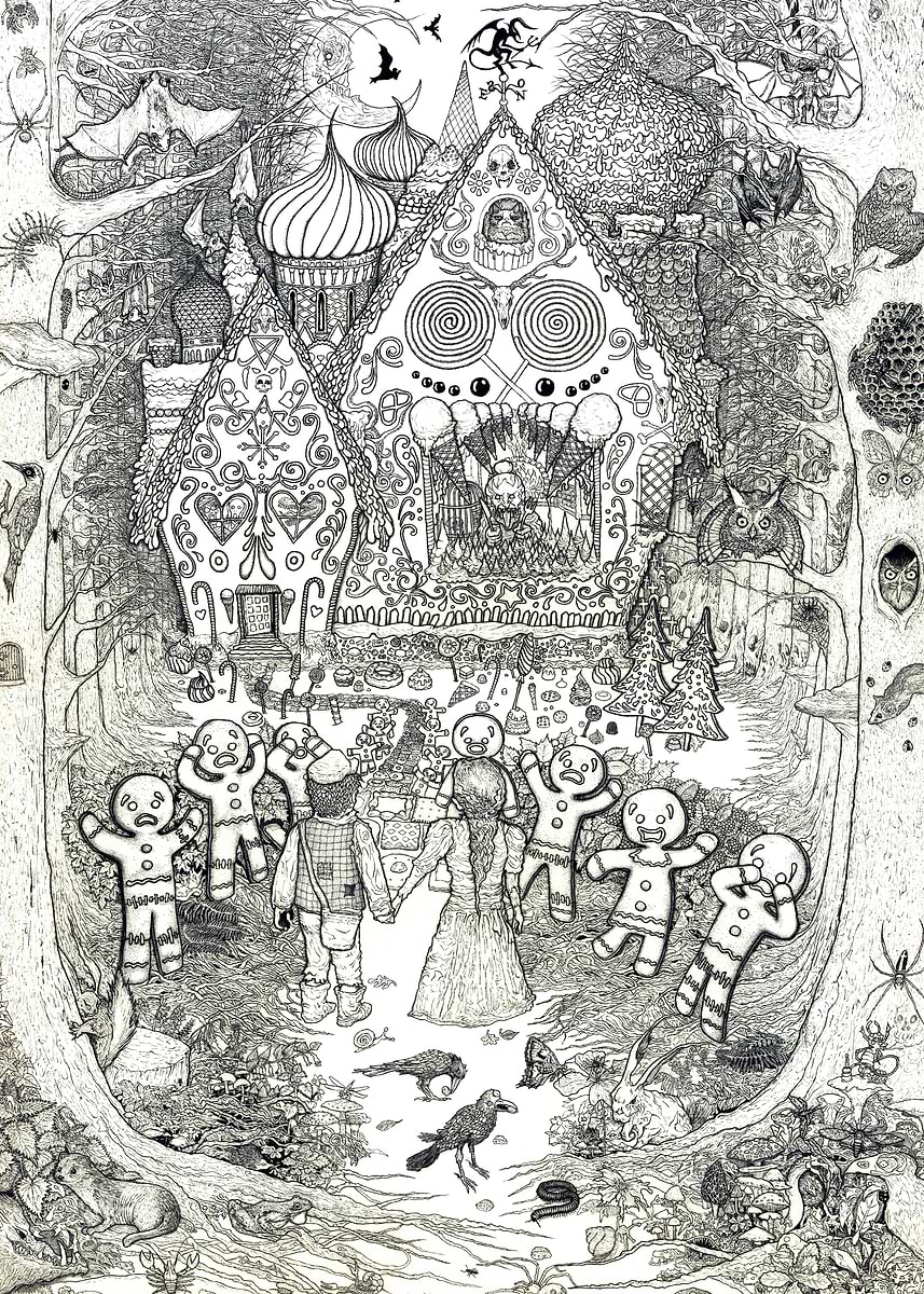 'Hansel et Gretel' Poster, picture, metal print, paint by Tristan ...