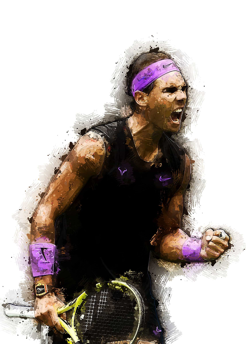'Rafael Nadal' Poster, picture, metal print, paint by VEC Group | Displate