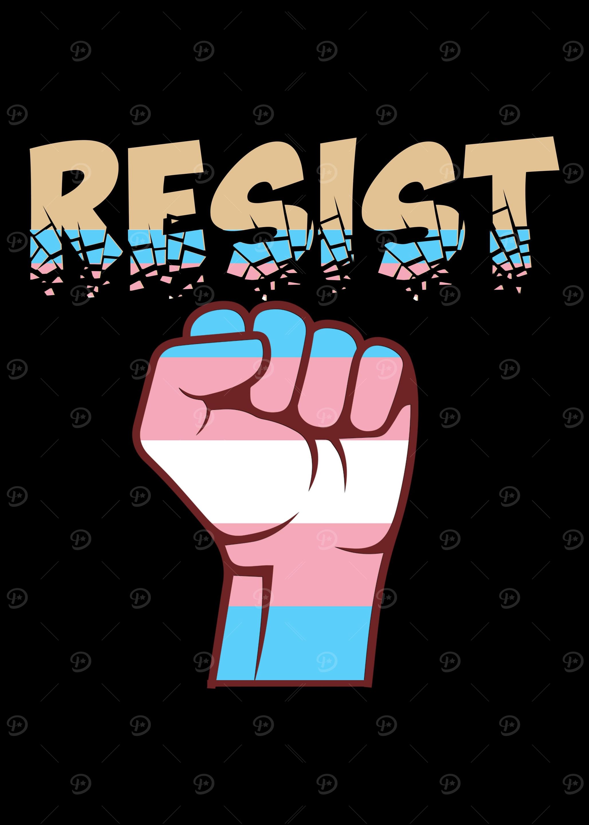 'resist' Poster, picture, metal print, paint by John DonJoe | Displate