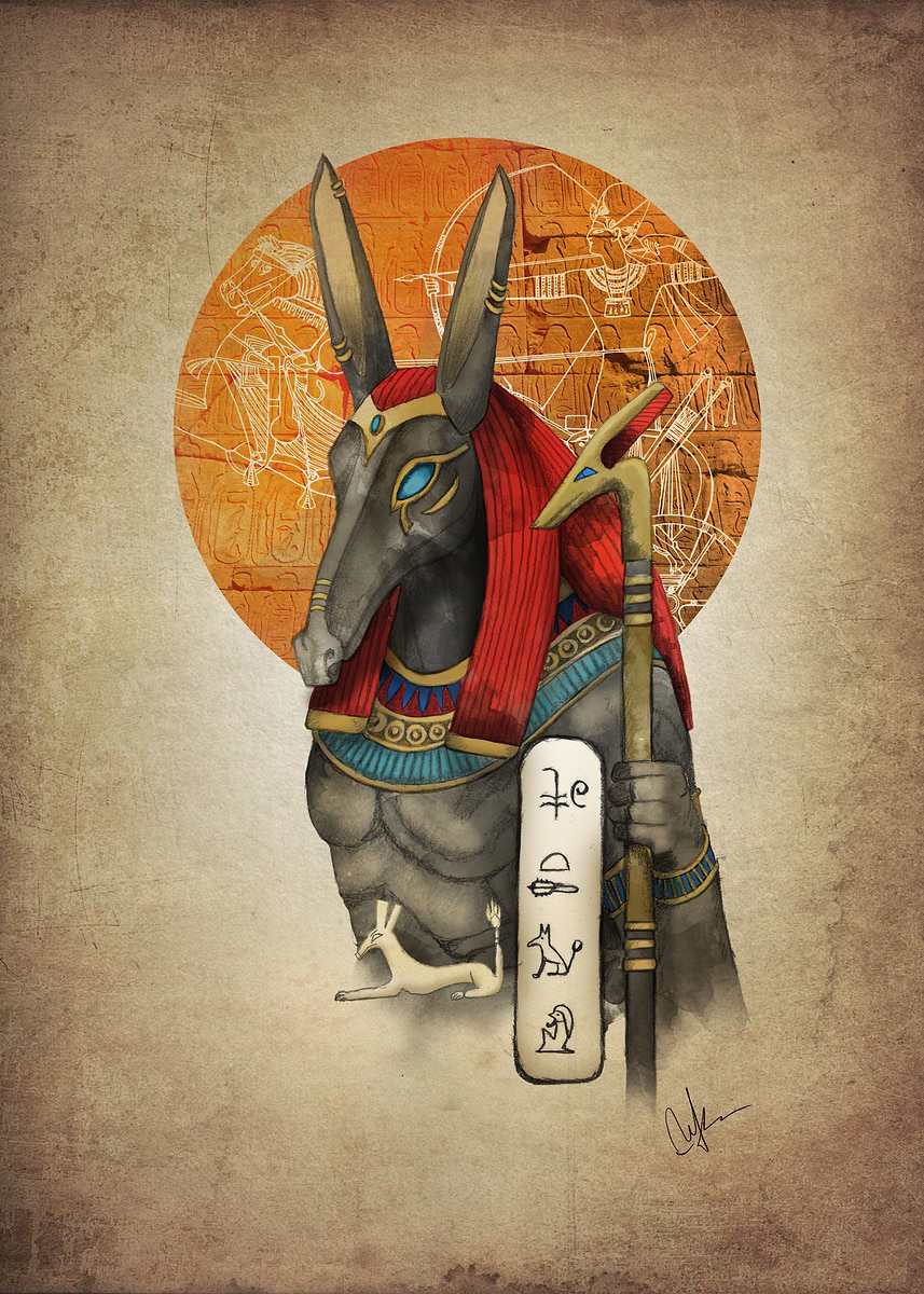 'Set or Seth God of war' Poster, picture, metal print, paint by Marine ...