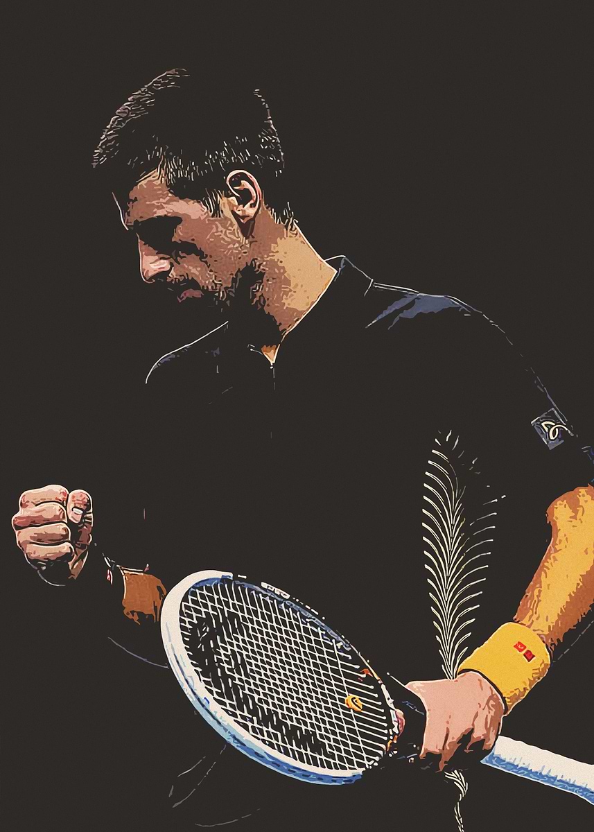 'novak djokovic' Poster, picture, metal print, paint by Thogi Gio ...