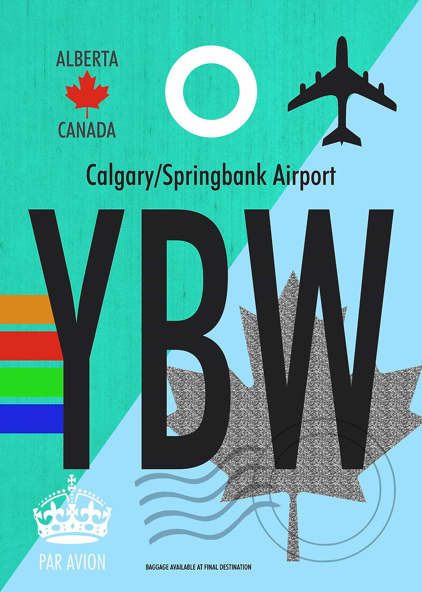 'CALGARY SPRINGBANK YBW ' Poster, picture, metal print, paint by Atomic ...