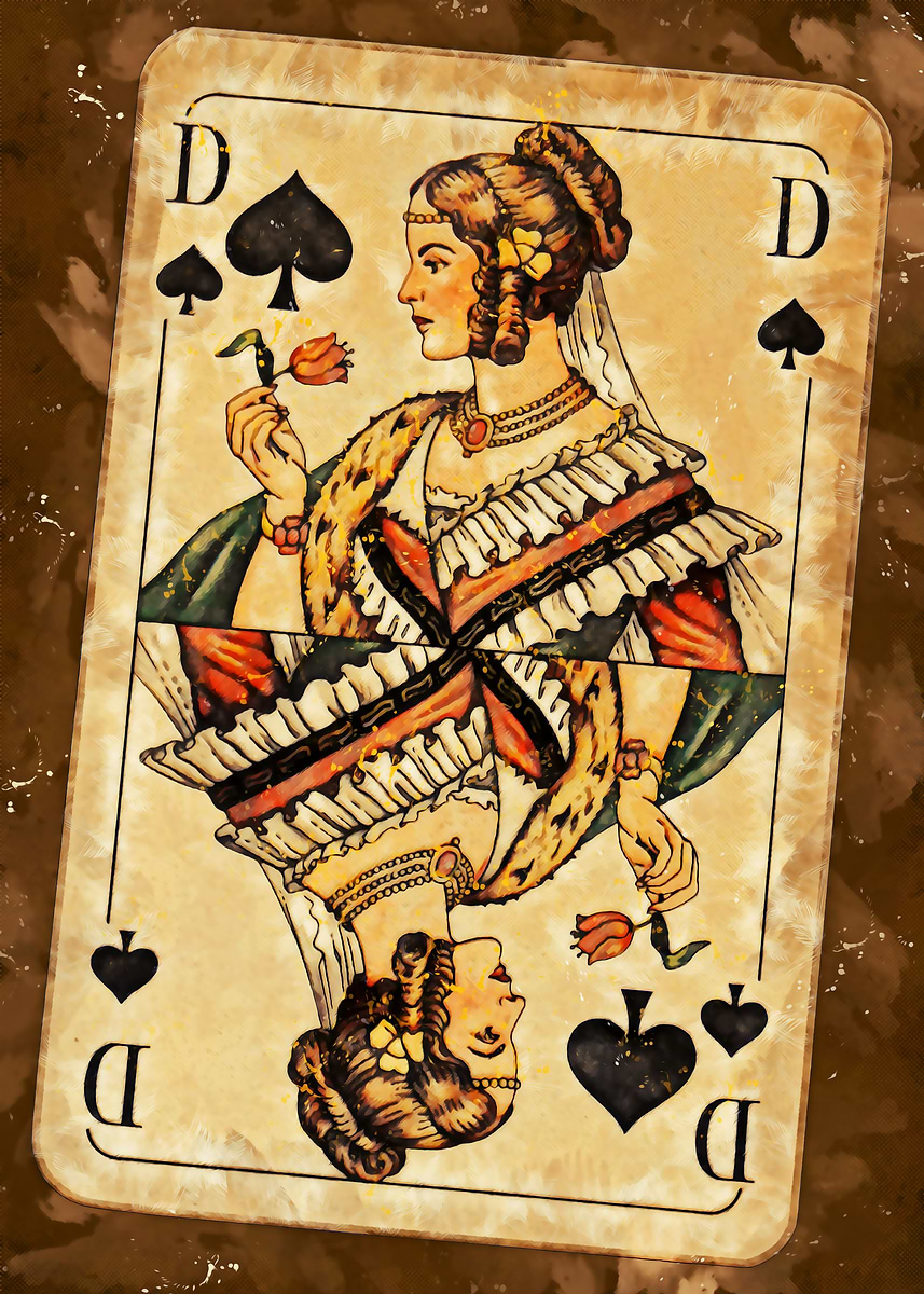 'retro playing card 1' Poster, picture, metal print, paint by Popart ...