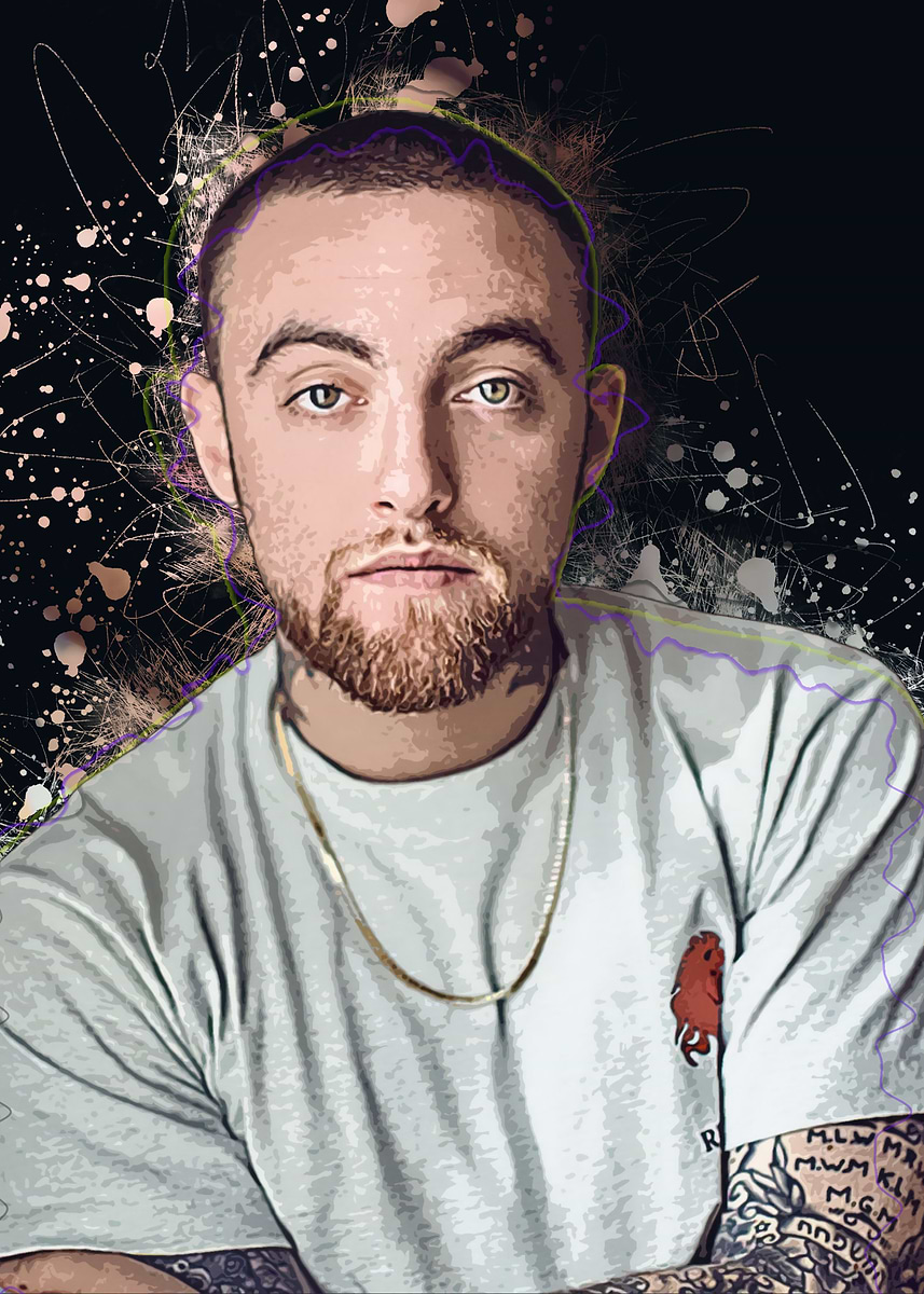 'Mac Miller' Poster, picture, metal print, paint by BBH STUDIO | Displate