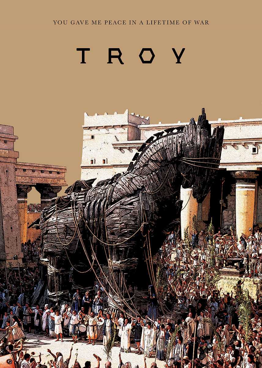 'Troy' Poster, picture, metal print, paint by Movue Posters | Displate