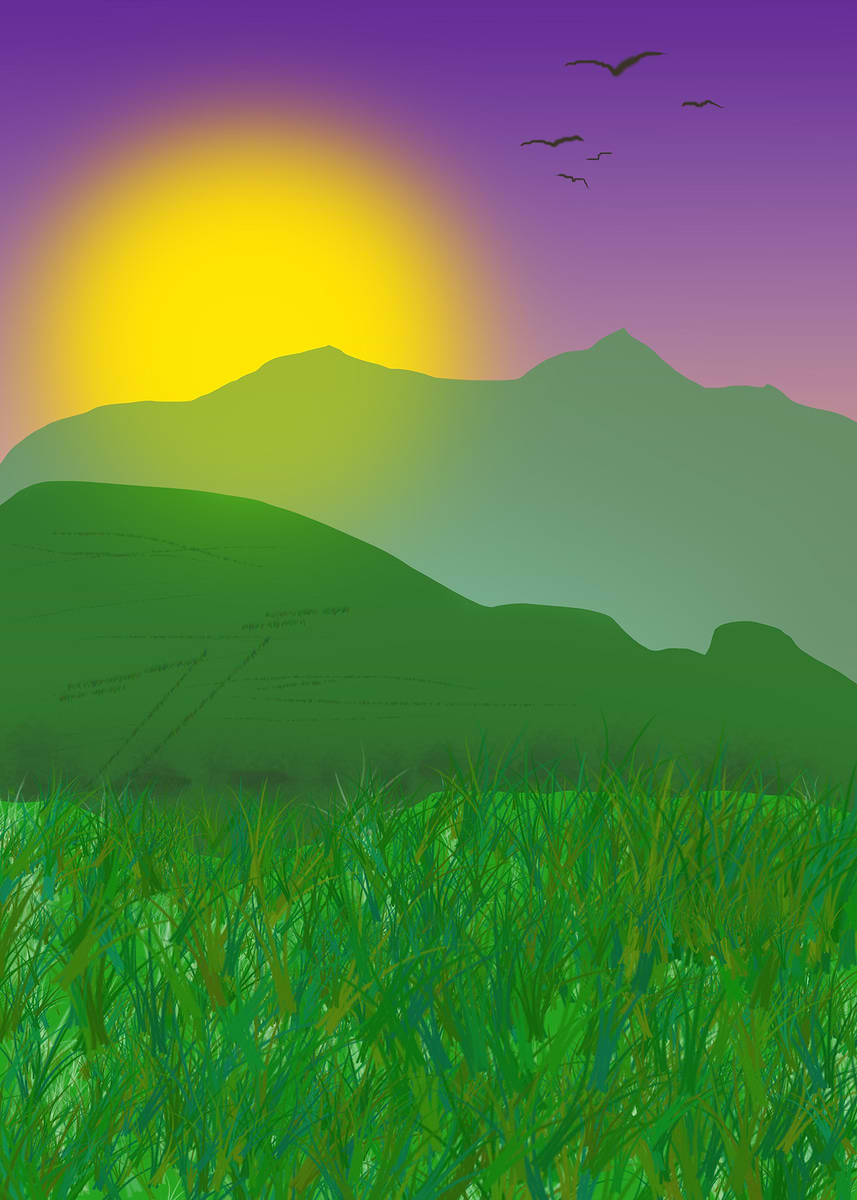 'cute little landscape ' Poster, picture, metal print, paint by Claudio ...