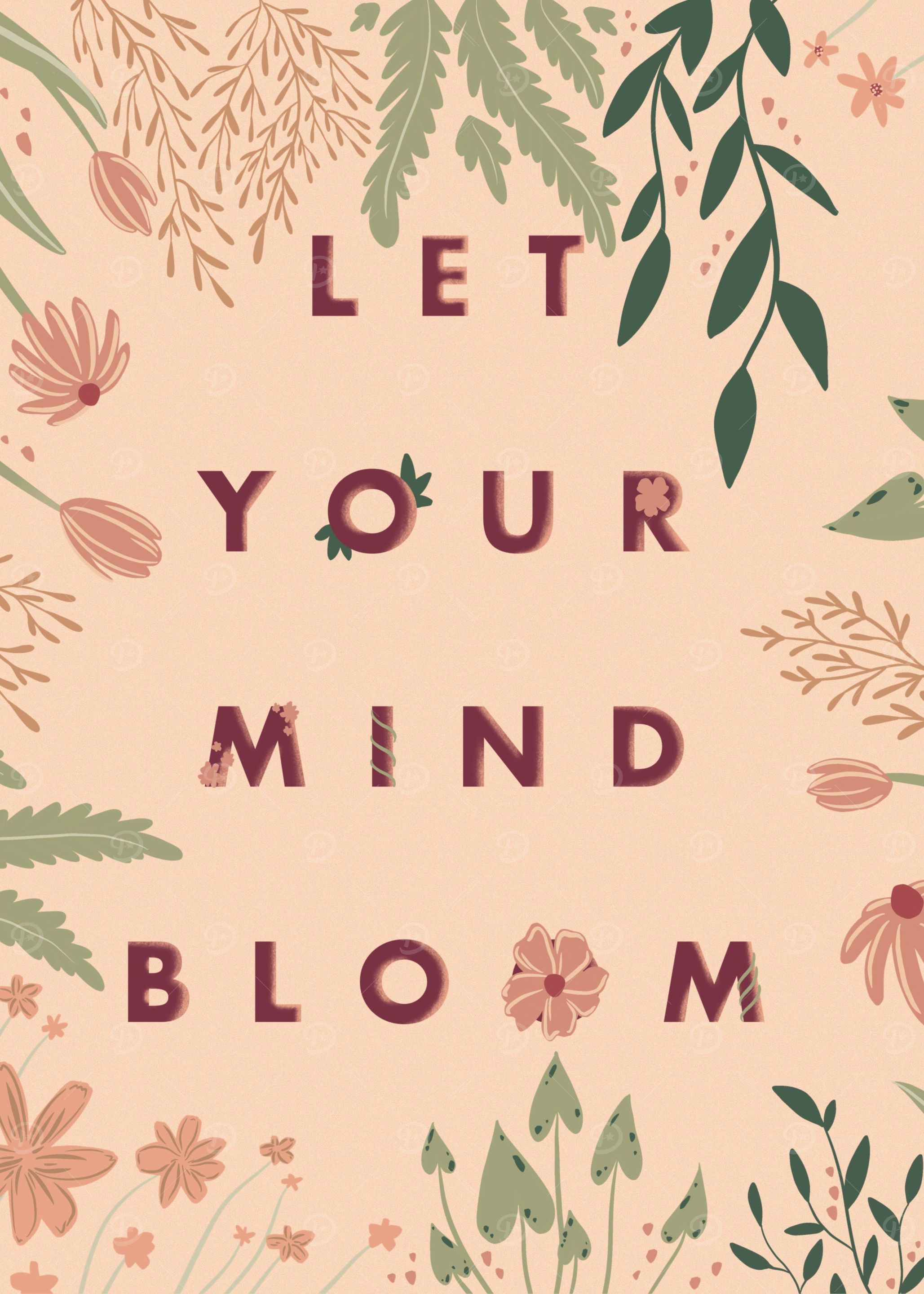 'Let your mind bloom' Poster, picture, metal print, paint by HanaP ...