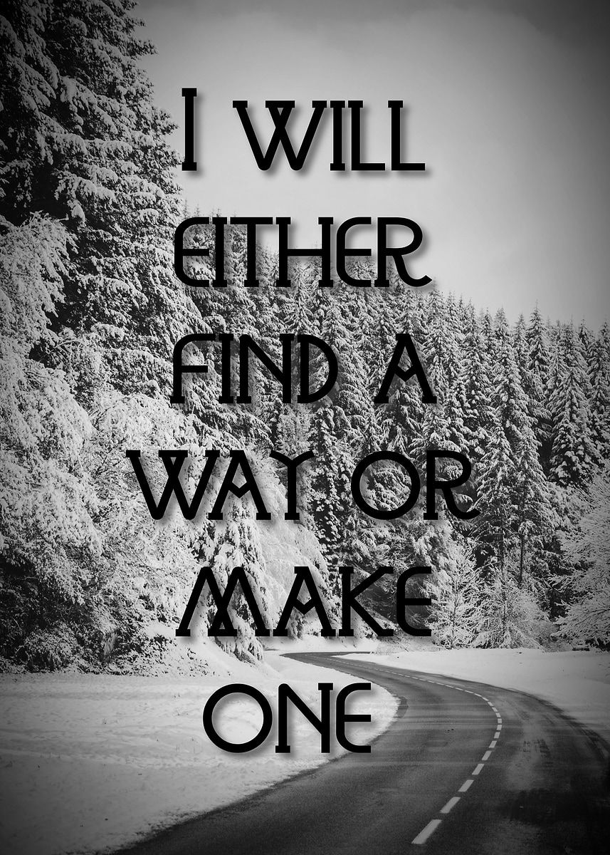 'I will find a way ' Poster, picture, metal print, paint by A Positive ...