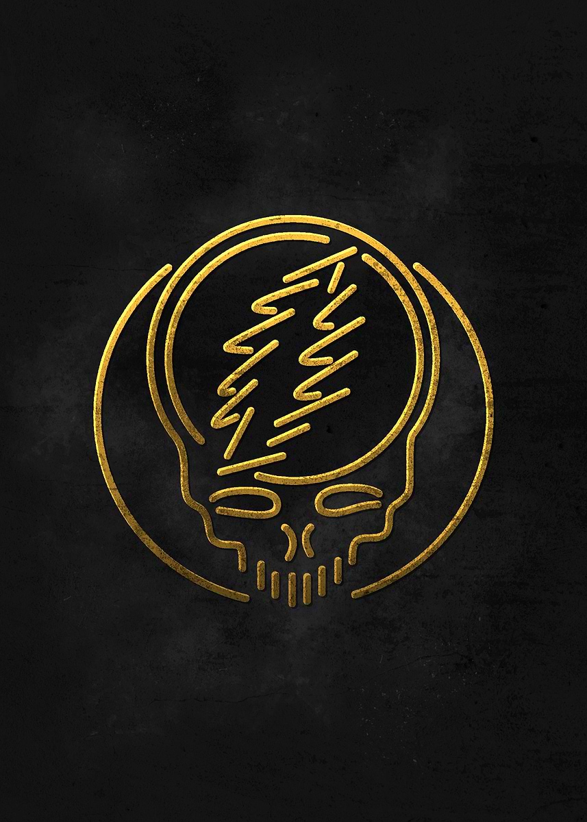 'Gold Rock Music Symbol Art' Poster, picture, metal print, paint by ...