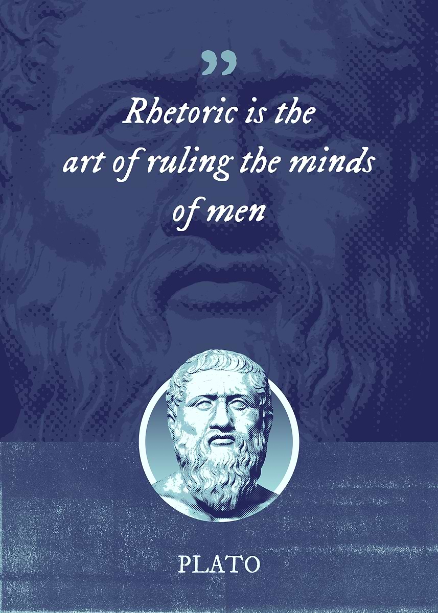 'Rhetoric is the art of' Poster, picture, metal print, paint by ...