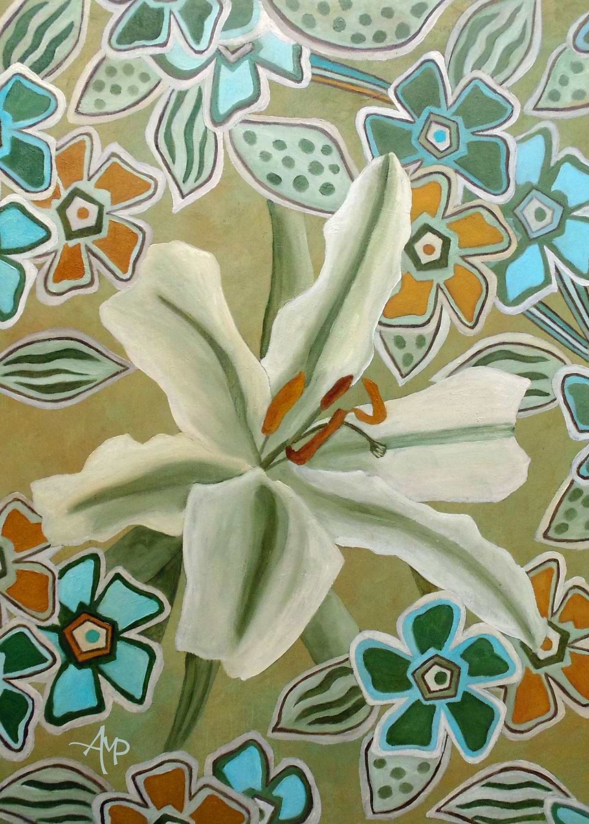 'Flower Tessellation' Poster, picture, metal print, paint by Ángeles M ...