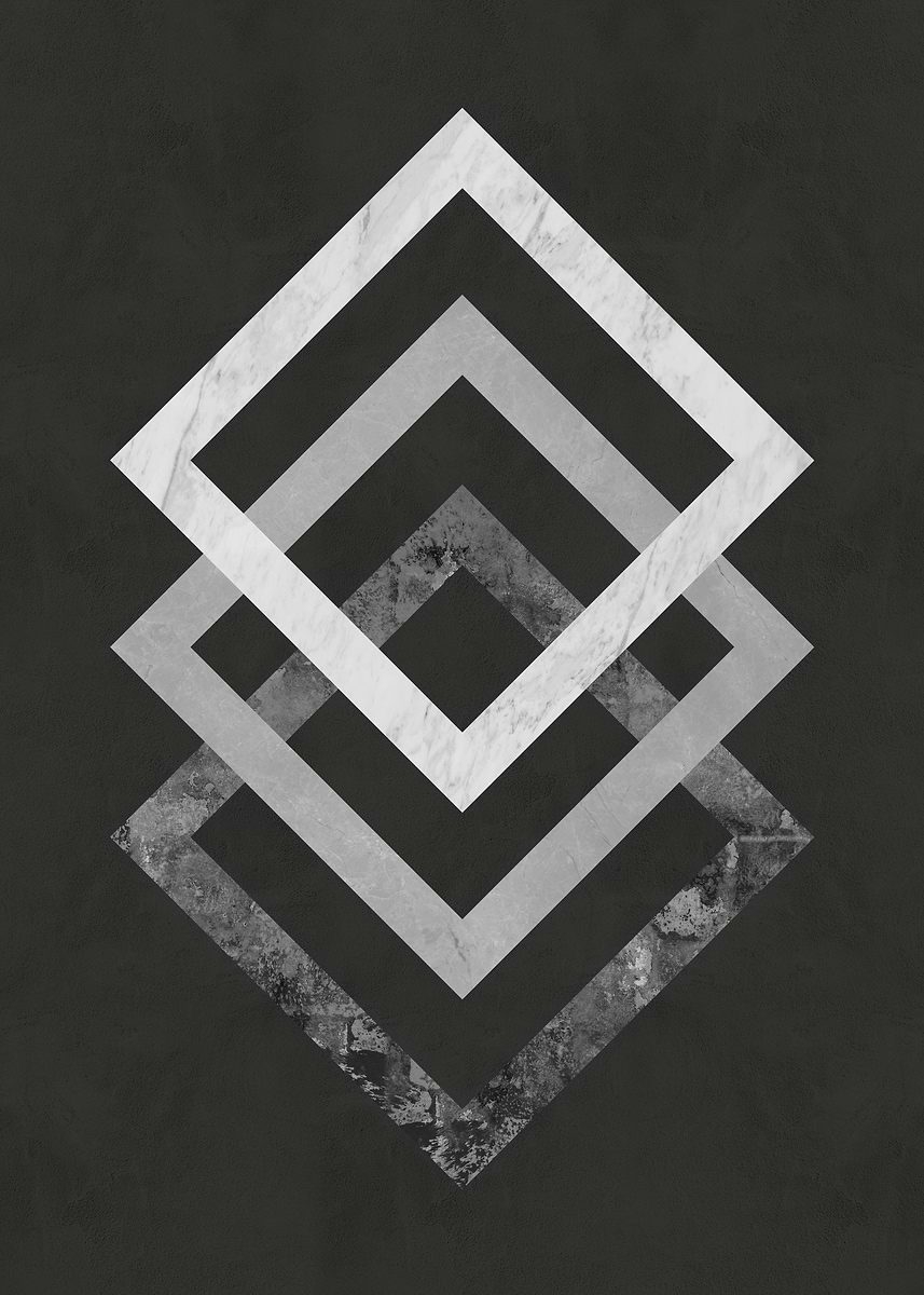 'Simple polygon V' Poster, picture, metal print, paint by Vitor Costa ...