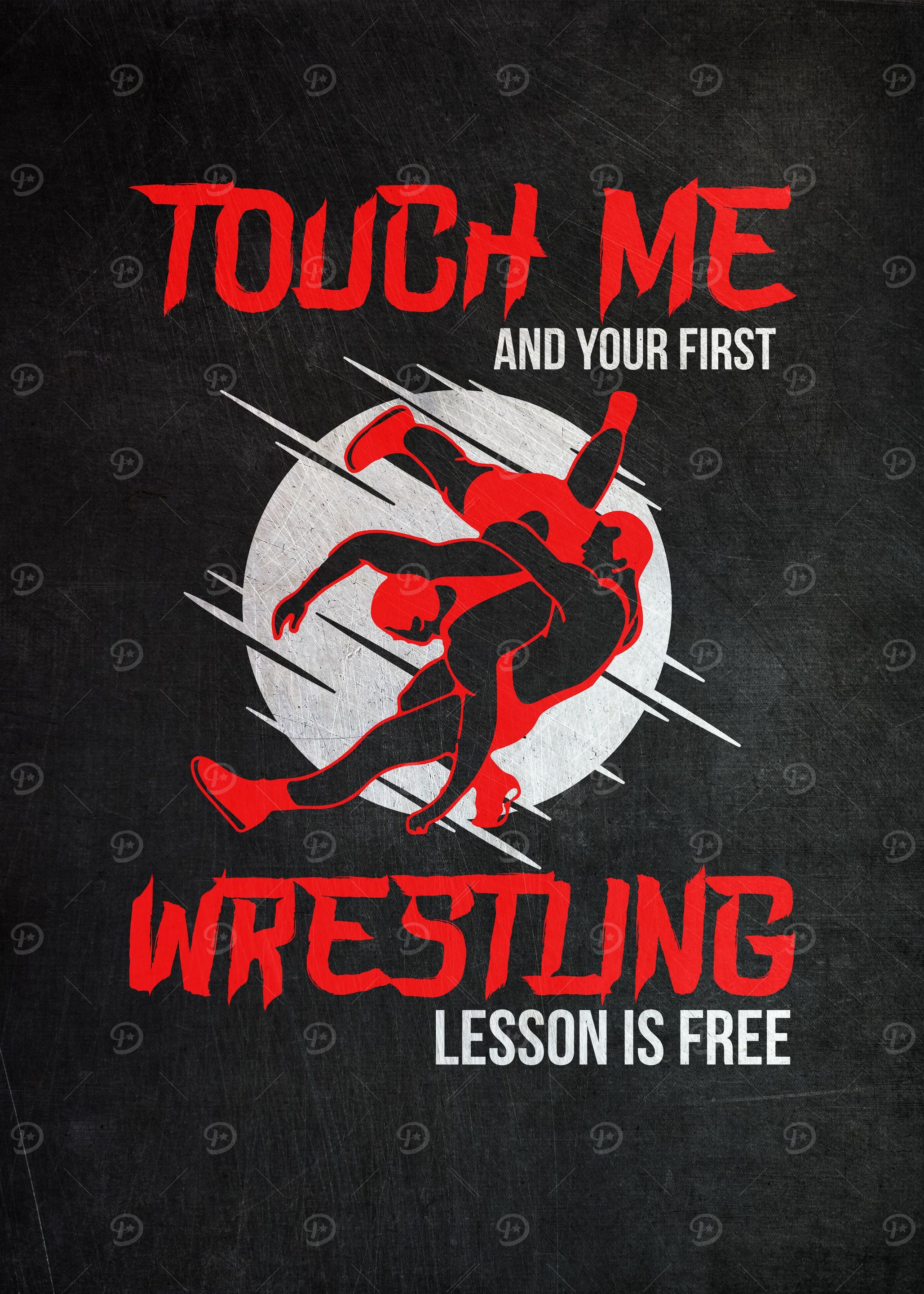 'Wrestling' Poster, picture, metal print, paint by PosterWorld | Displate