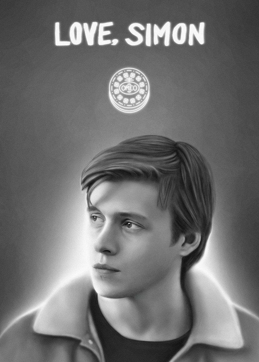 'love simon' Poster, picture, metal print, paint by Daniel Ordog | Displate