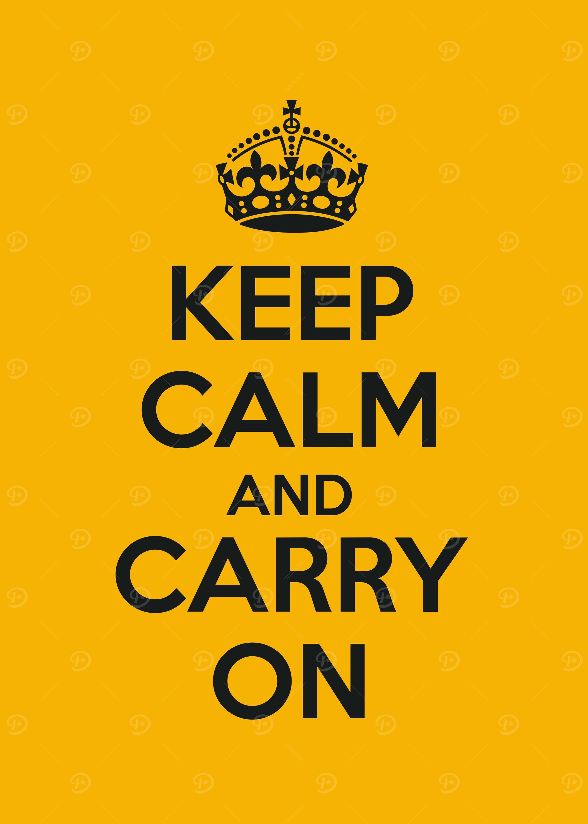 'keep calm and carry on' Poster, picture, metal print, paint by ...