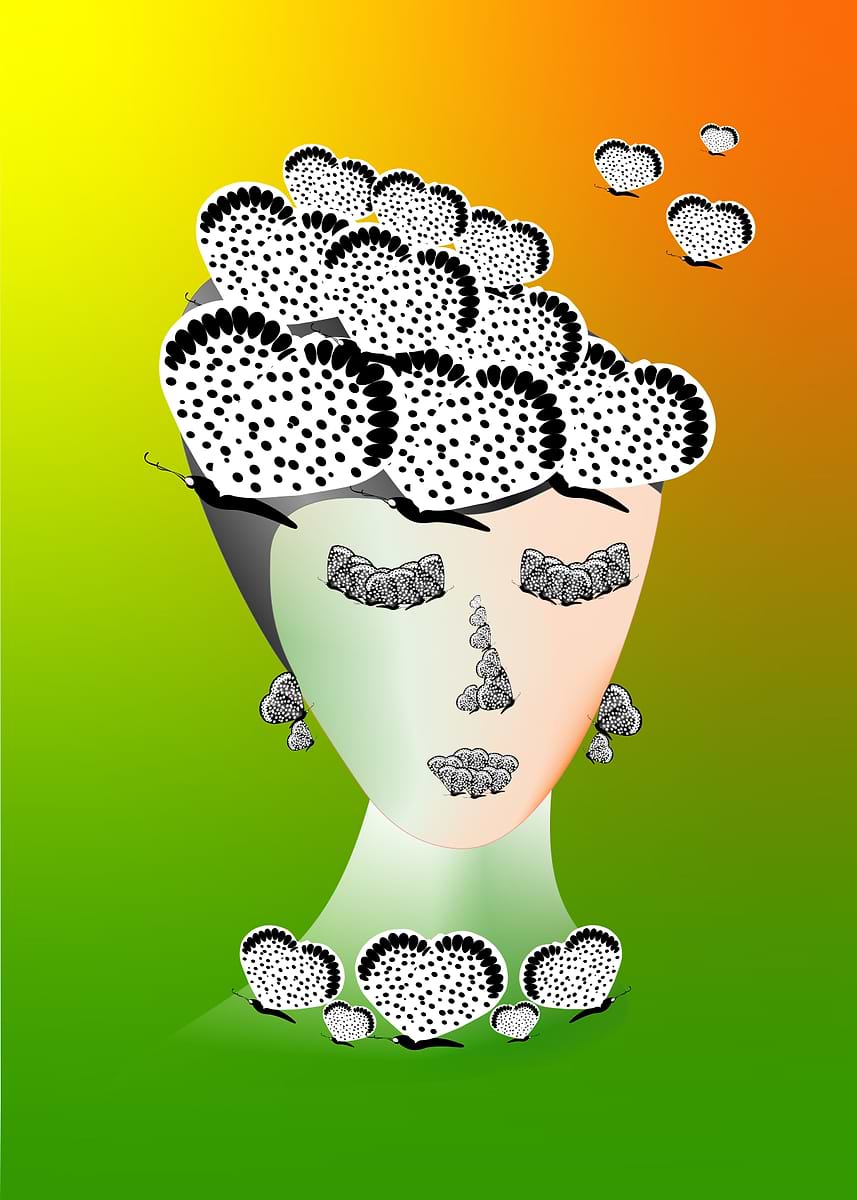 'Ms Butterfly' Poster, picture, metal print, paint by Sahar Shaalan ...