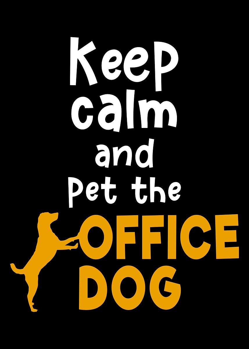 'Office Dog' Poster, picture, metal print, paint by Christian | Displate